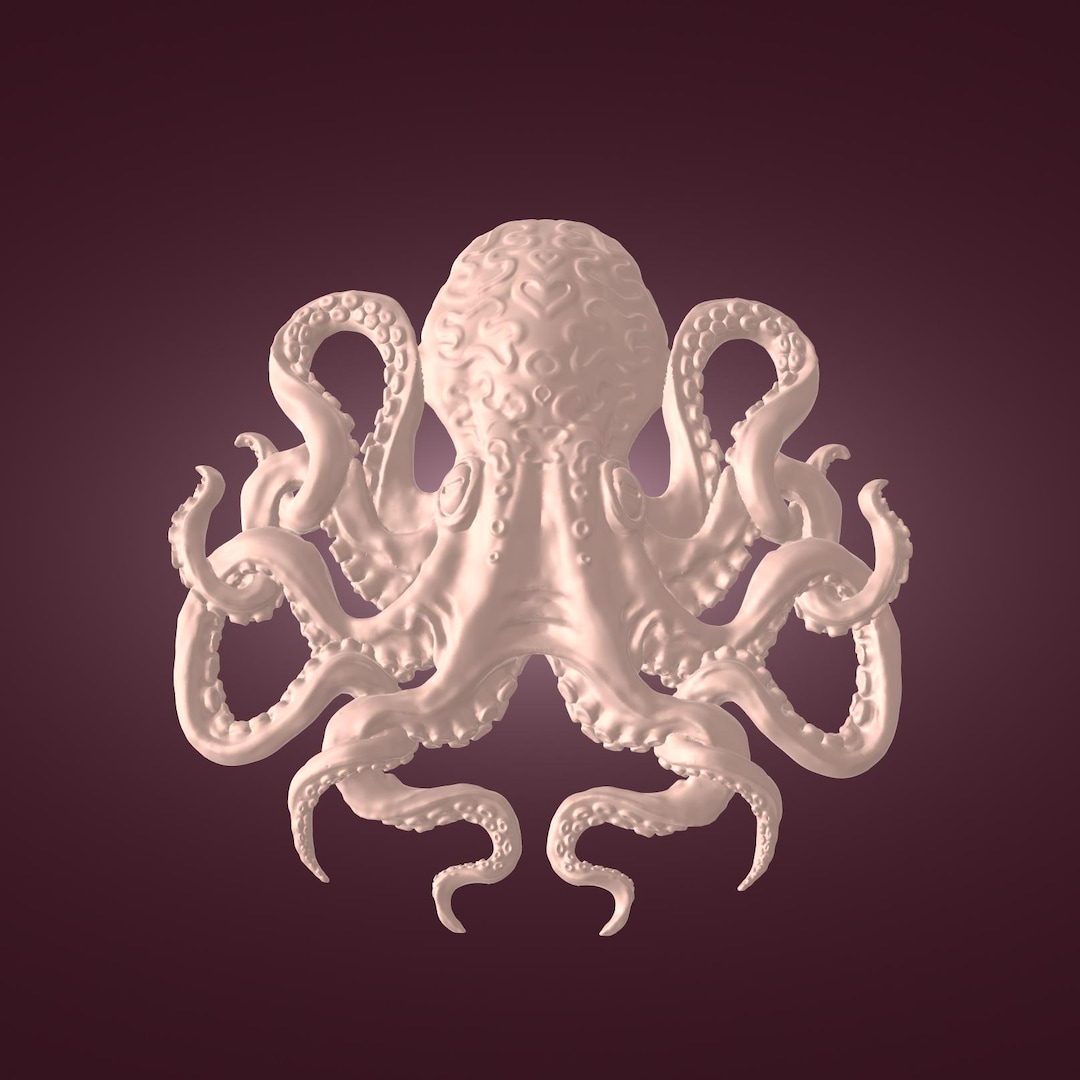 Octopus - Digital 3D STL File for 3D Printing and CNC - Etsy Israel