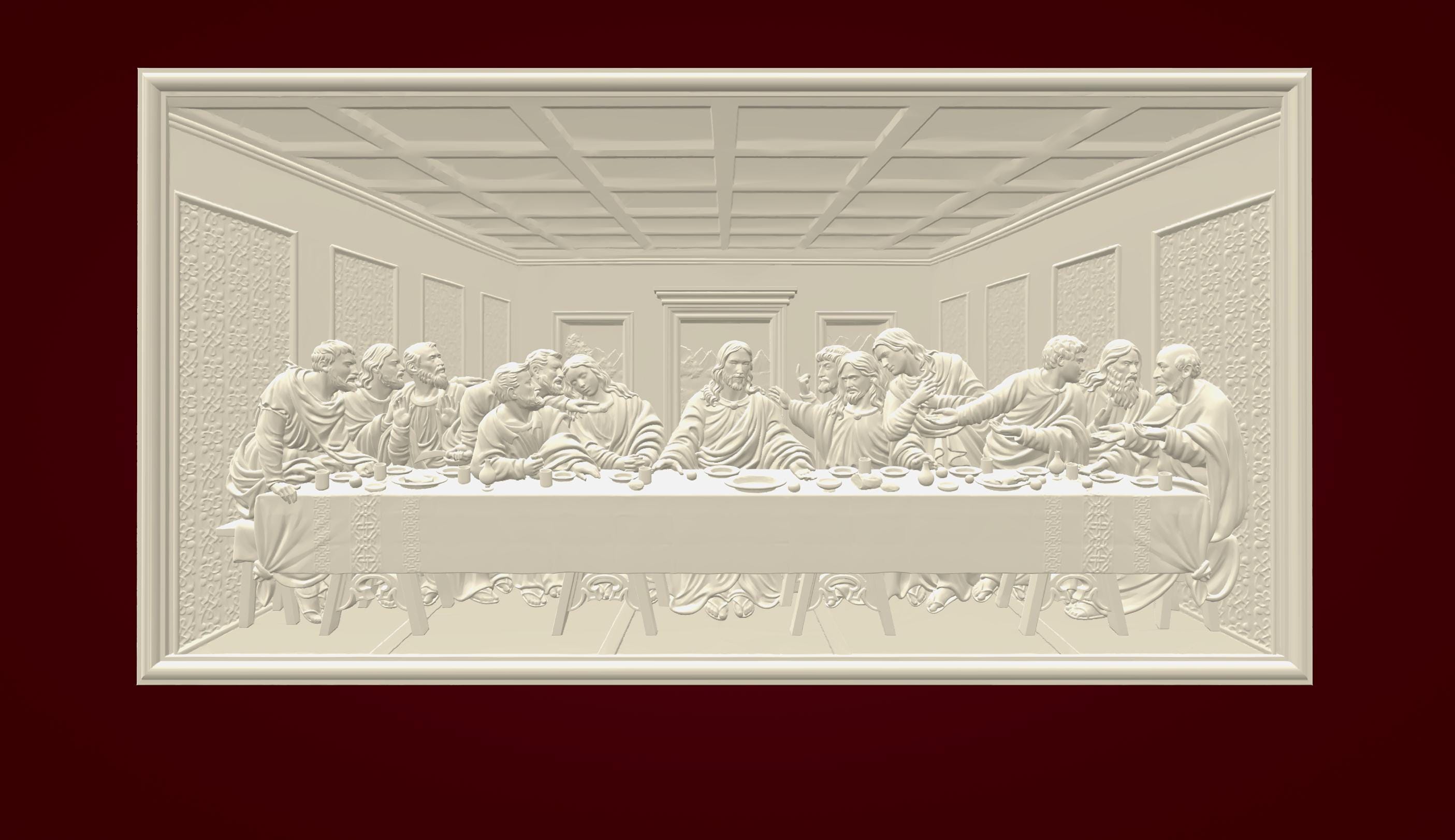 The Last Supper - Digital 3D STL File for 3D Printing and CNC - Etsy