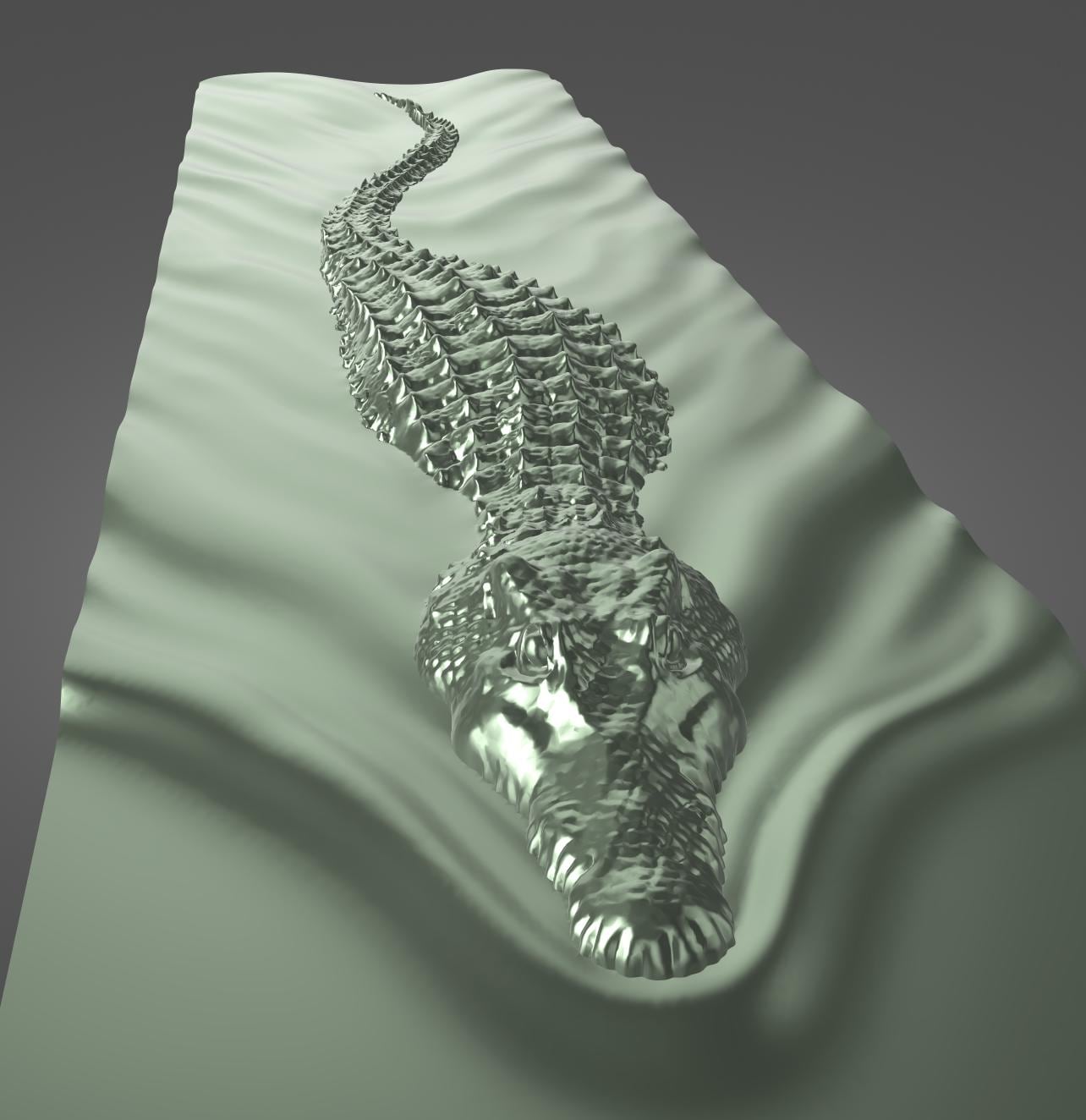 Crocodile/ Alligator - Digital 3D STL File for 3D Printing and CNC - Etsy