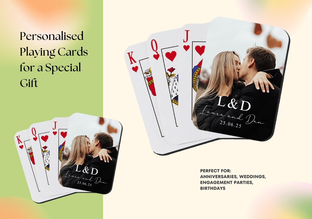 Personalised Playing Cards - Custom Photo & Name Deck | Unique Gift ...