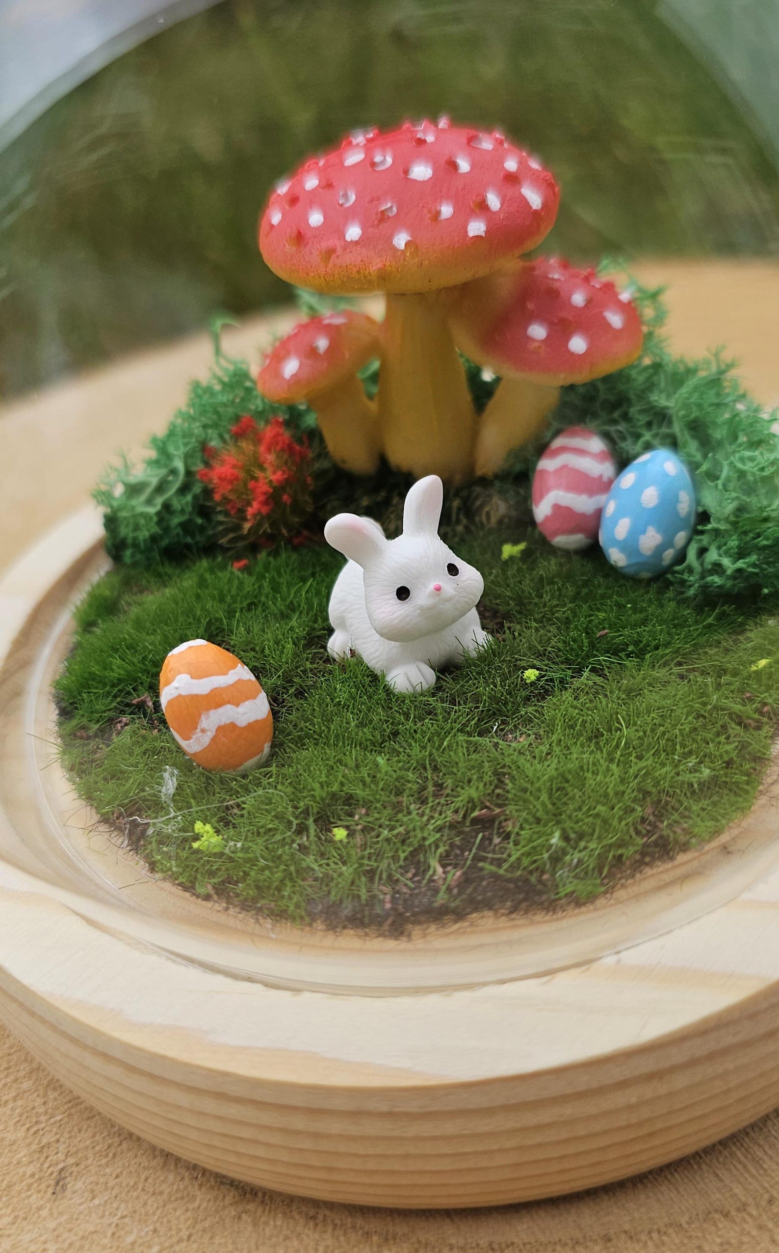 Easter Bunny Lamp, Glass Dome Night Light, Easter Decor, Light Night ...