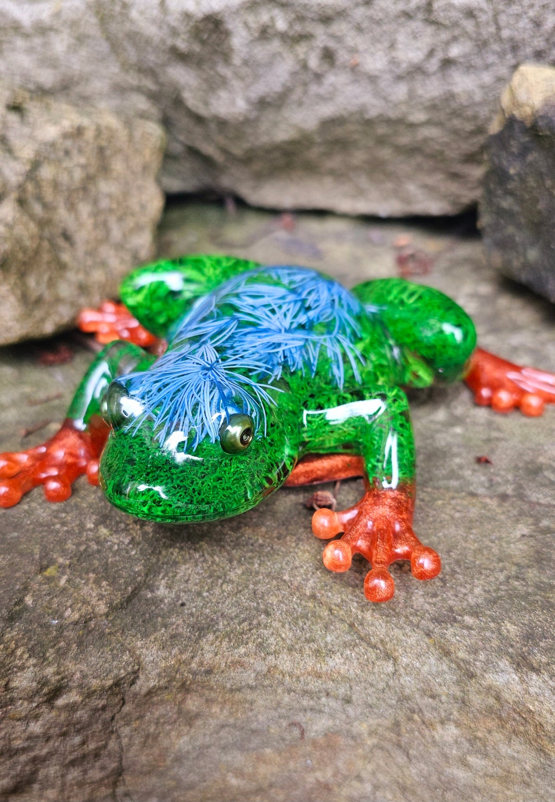 Resin Frog Décor, Floral Frog Paperweight, Best Gifts Under 30, Frog ...