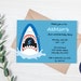 Editable Shark Birthday Invitation Canva Template Kids Ocean Themed ...