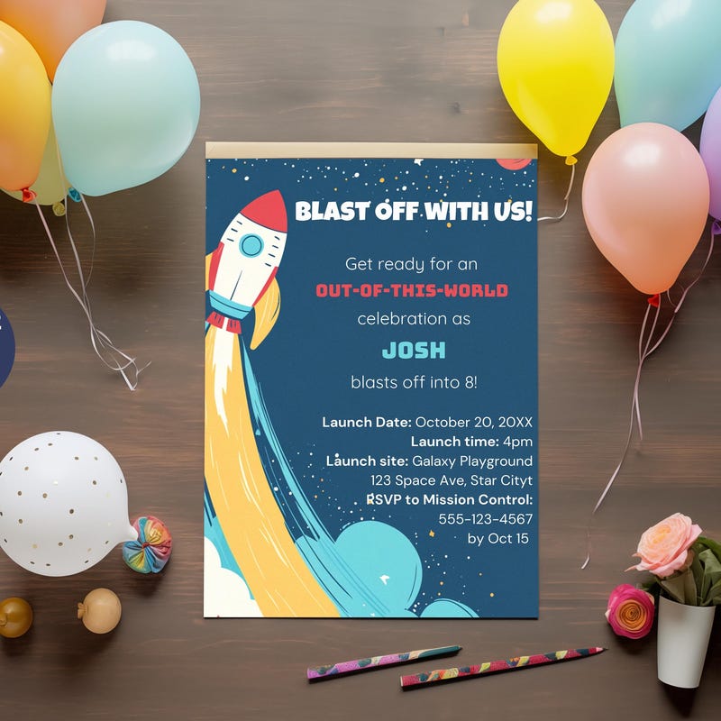 Rocket Ship Party - Etsy