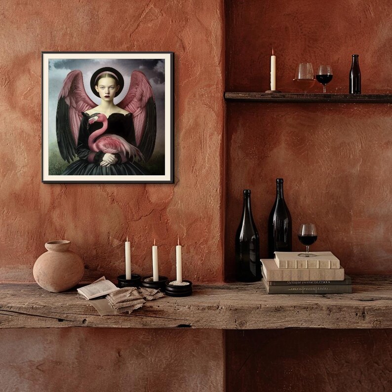 SIGNED NUMBERED PRINT - the Flamingo Angel - Etsy