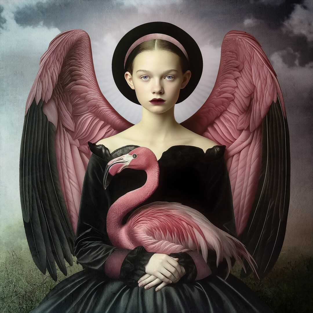 SIGNED NUMBERED PRINT - the Flamingo Angel - Etsy