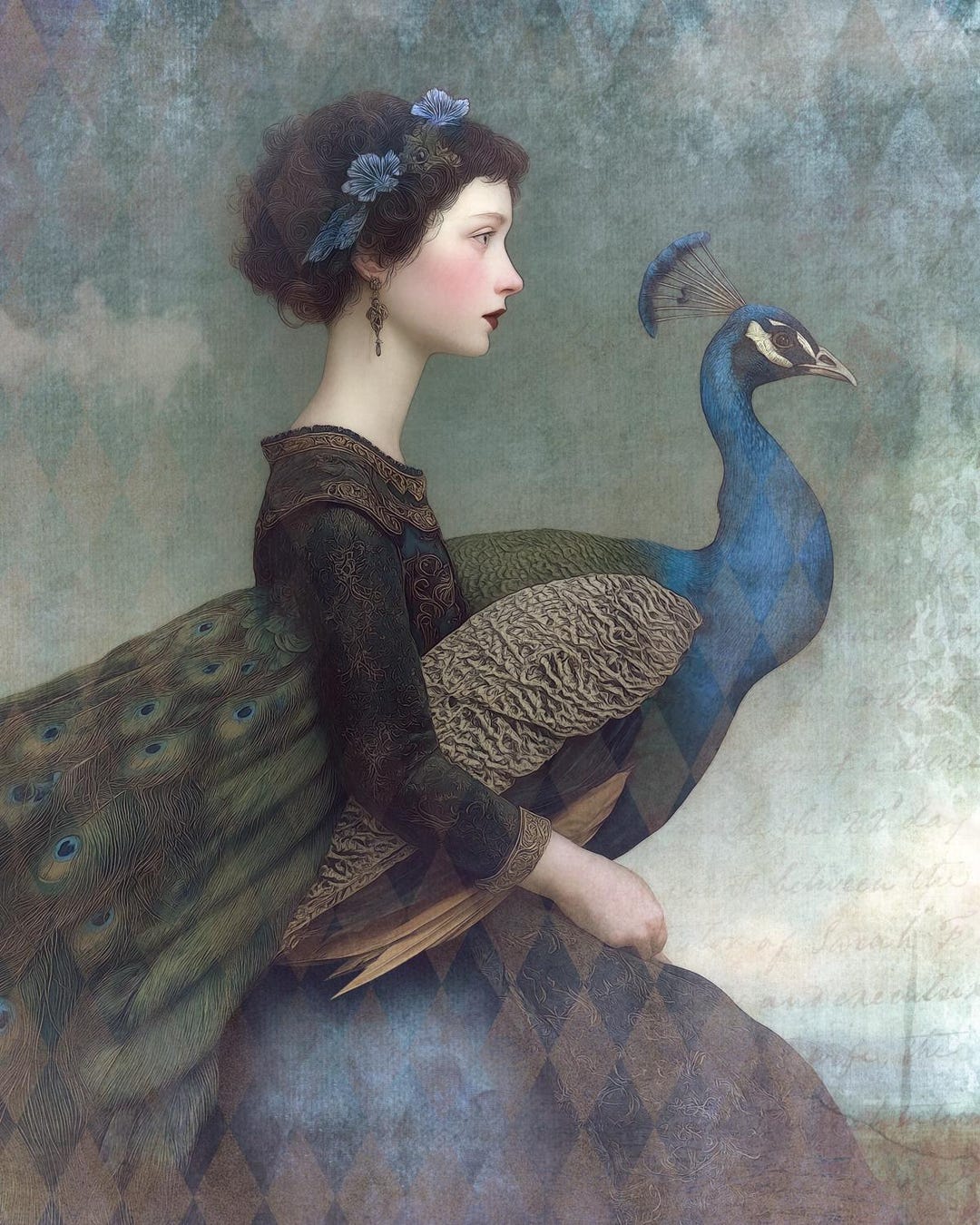 SIGNED NUMBERED PRINT - the Peacock - Archival Paper and Giclee Ink - Etsy