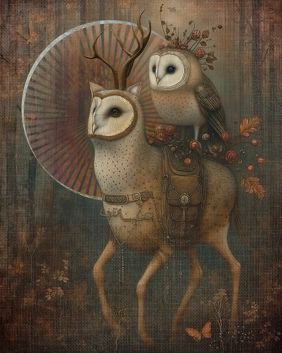 SIGNED NUMBERED Print - the Forest Owls - Etsy