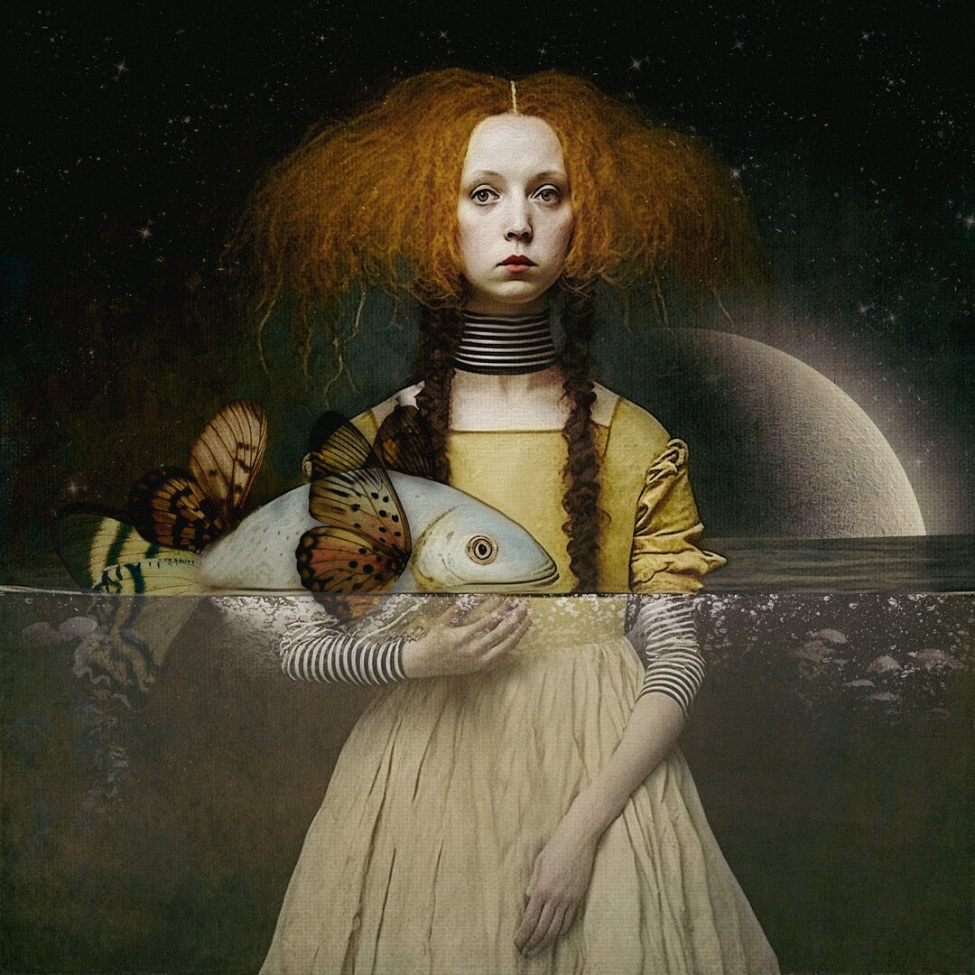 LIMITED EDITION Signed Art Print - the Fish Girl - Etsy