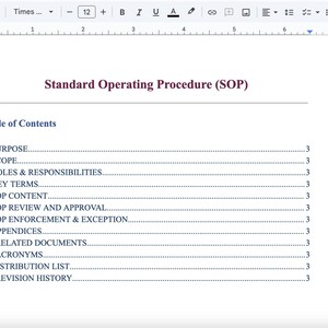 Ready-to-use SOP Template: Streamlined Format for Effortless Process ...