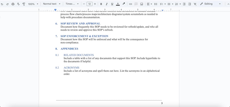 Ready-to-use SOP Template: Streamlined Format for Effortless Process ...