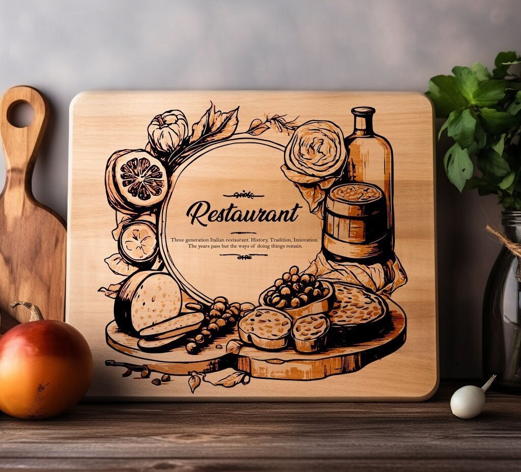 Charcuterie Board SVG, Vector Graphic, Food Platter Design, Chopping ...