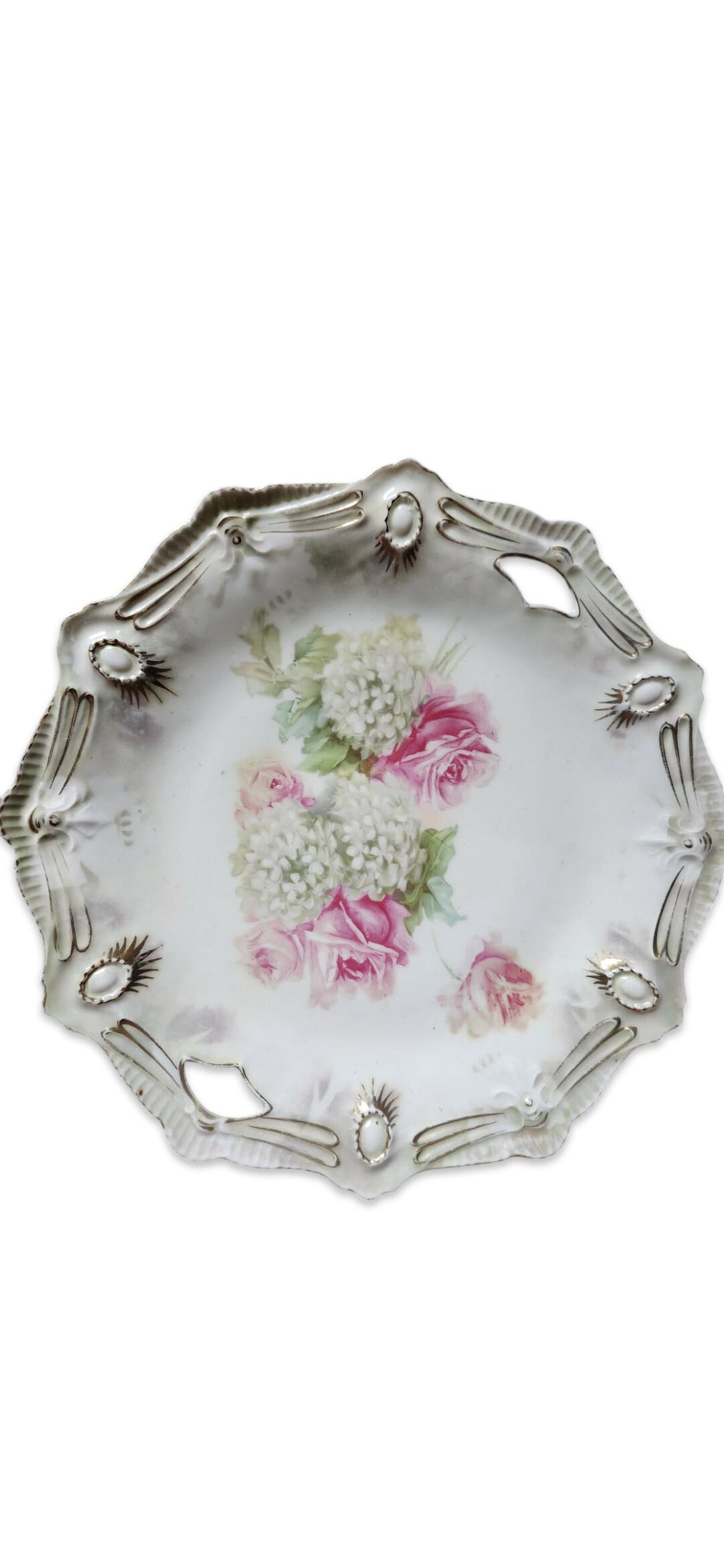 Antique R.S. Prussia Hand-painted Rose Porcelain Bowl | Scalloped Edge ...