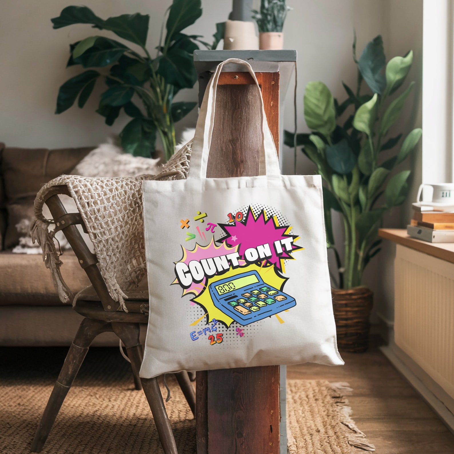 Math Teacher Tote Bag, Teacher Book Bag, Math Teacher Gift, College ...