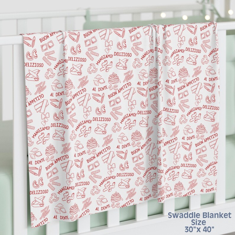 Pasta Italian Baby Swaddle Blanket Italian Newborn Swaddle Blanket ...