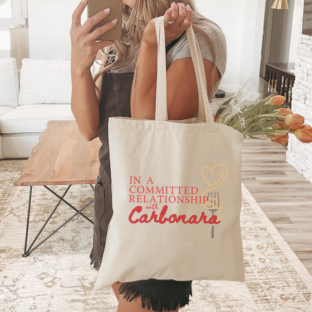 Carb Lover Pasta Tote Bag Spaghetti Gift Italian Theme Reusable Canvas ...