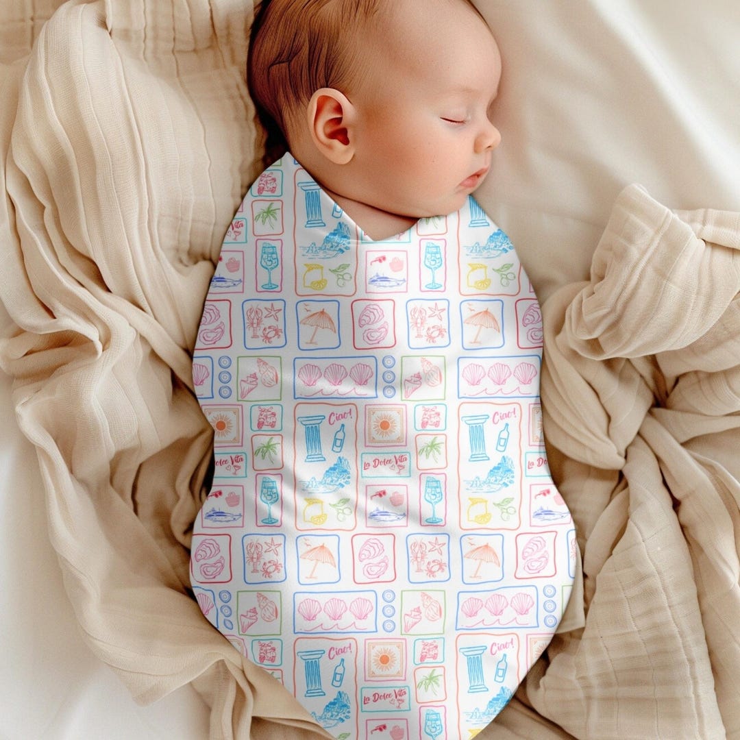 La Dolce Vita Italian Baby Swaddle Blanket Newborn Swaddle Blanket ...