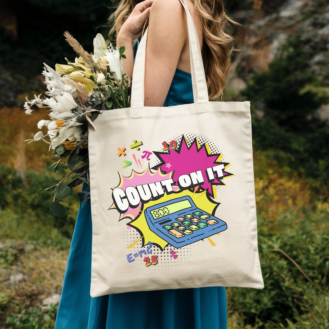 Math Teacher Tote Bag, Teacher Book Bag, Math Teacher Gift, College ...
