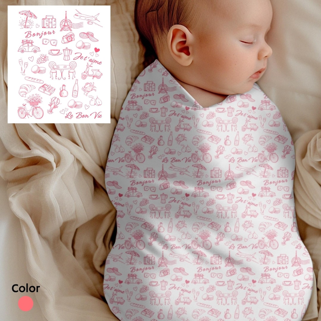 France Collage Baby Swaddle Blanket Newborn Swaddle Blanket Paris Theme ...