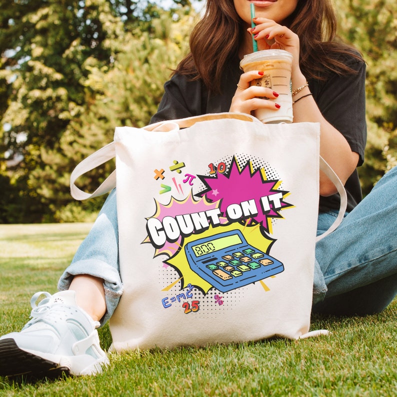 Math Teacher Tote Bag, Teacher Book Bag, Math Teacher Gift, College ...