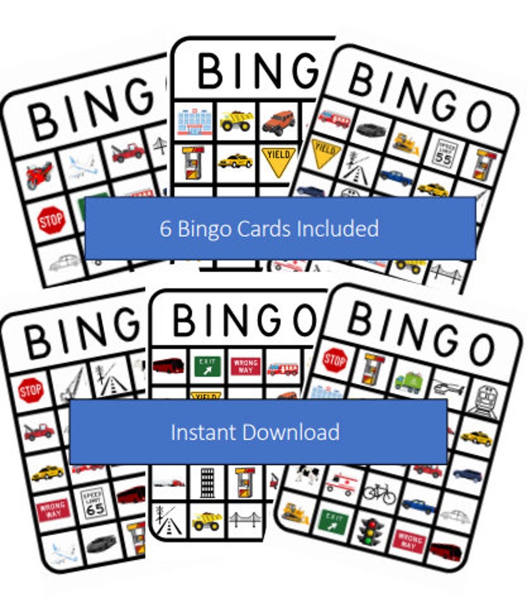 Kids' Travel Bingo - Road Trip Edition! Printable- Instant Download! - Etsy