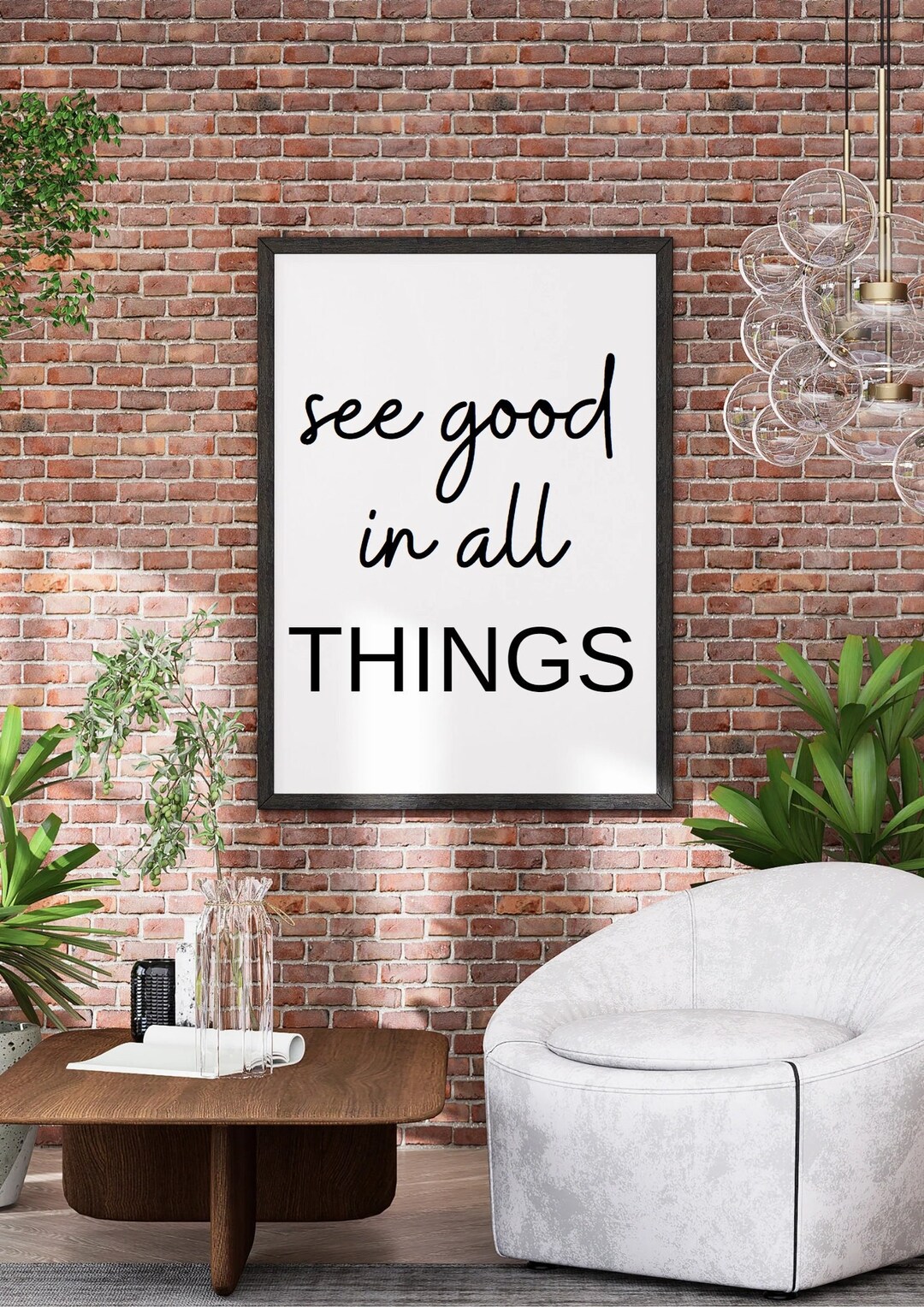 See Good in All Things, Printable Wall Art, Inspirational Quote ...