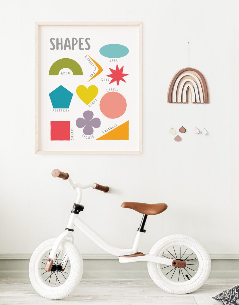 Fun Shapes Poster for Playroom Kids Room Decor and - Etsy