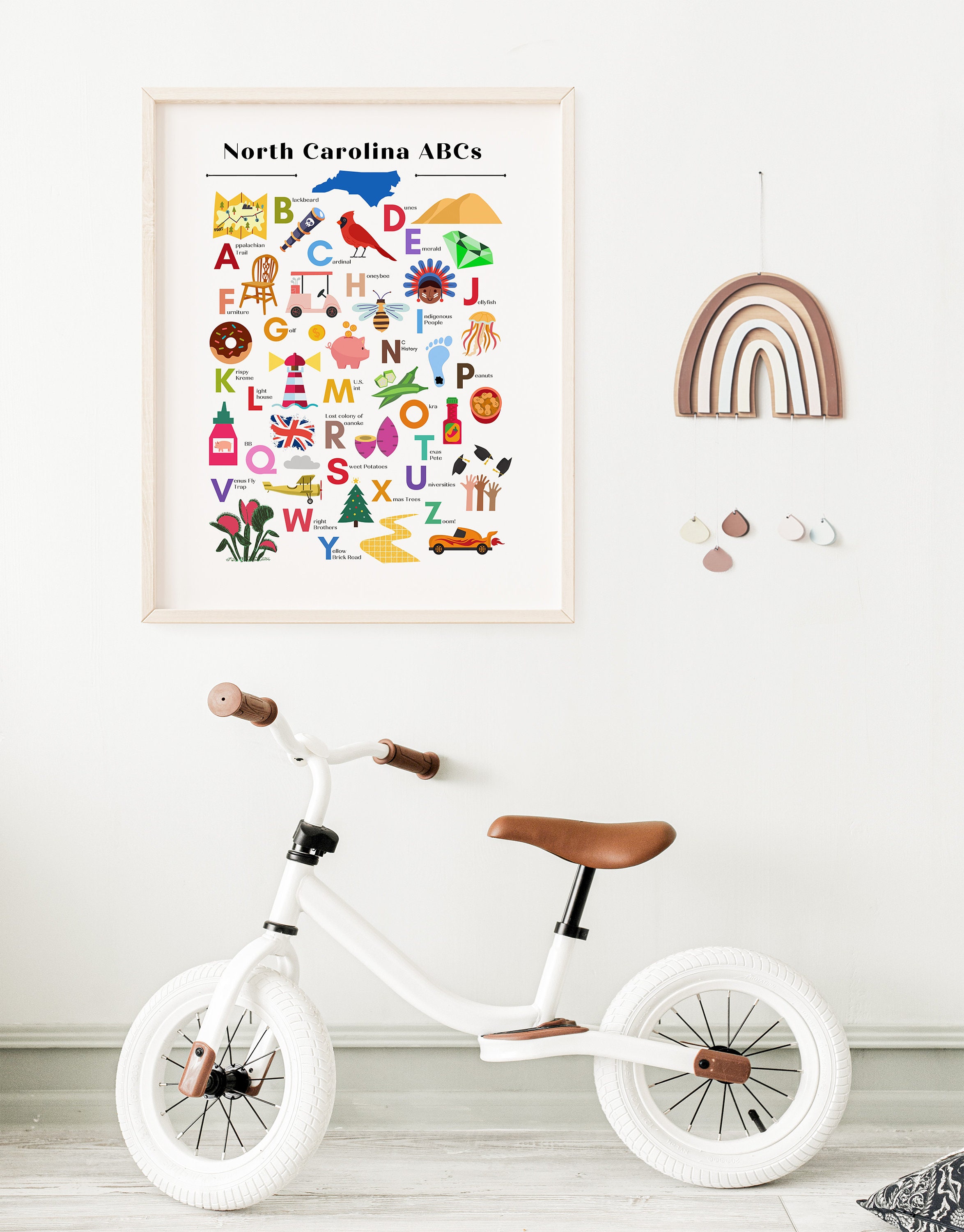 North Carolina ABC Poster - Fun and Unique Gift Idea for Kids and ...