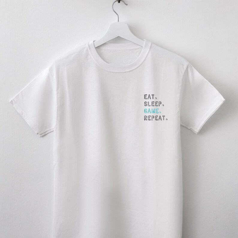 Eat Sleep GAME Repeat Slogan Gamer Design Gaming Embroidery Machine ...
