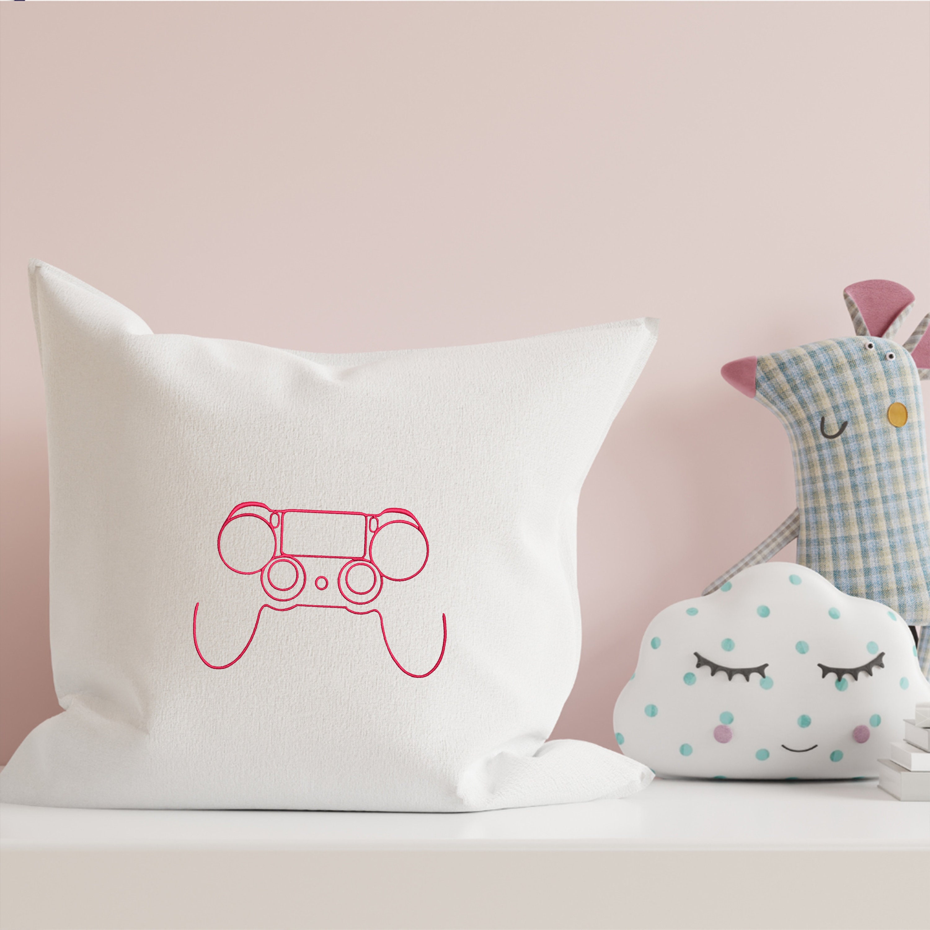 Gaming Pad Lineart Controller Joystick Game Design Embroidery Machine ...