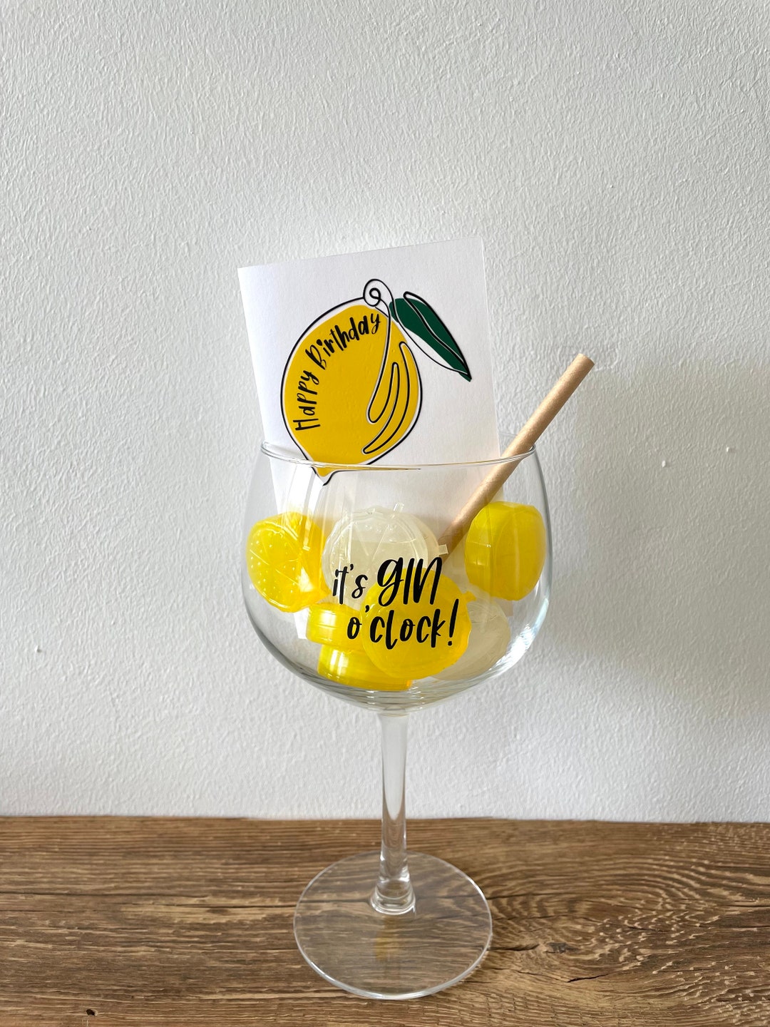 Gift Set / Gin / Glass / Card / Birthday / Thank You - Etsy