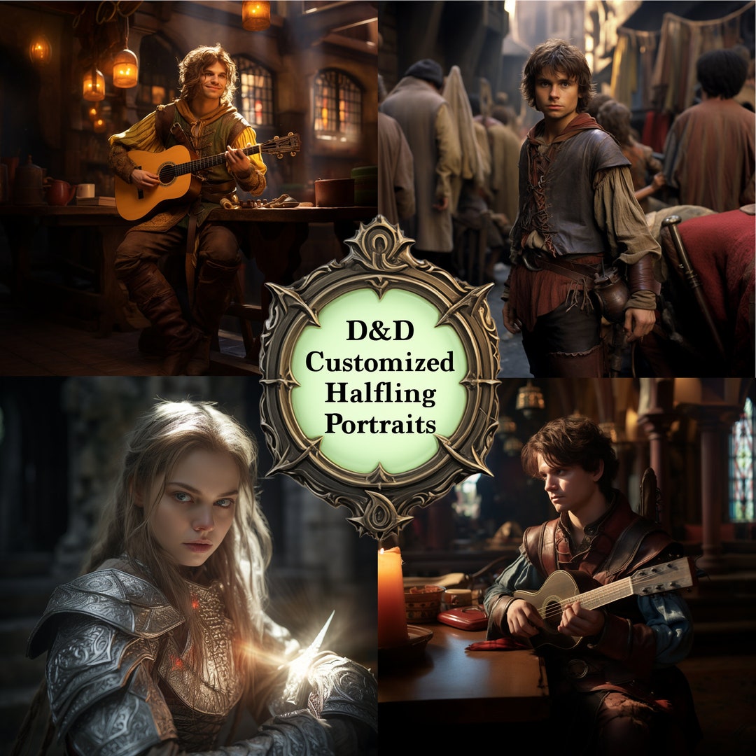 Commission Dnd Halfling Portrait AI Art D&D Character Illustration ...