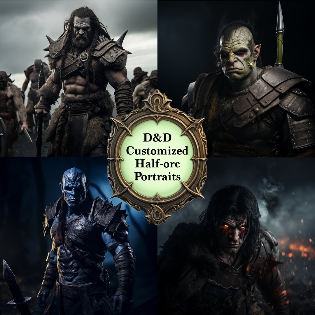 Commission Half-orc Dnd Portrait Ai-generated D&D Character Art ...