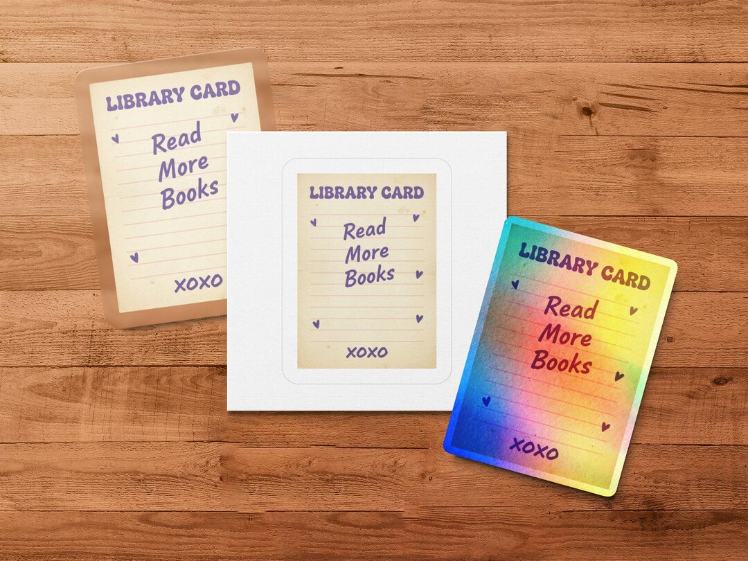 Library Card Png, Read More Books Digital Art, Stationery Print, Book ...