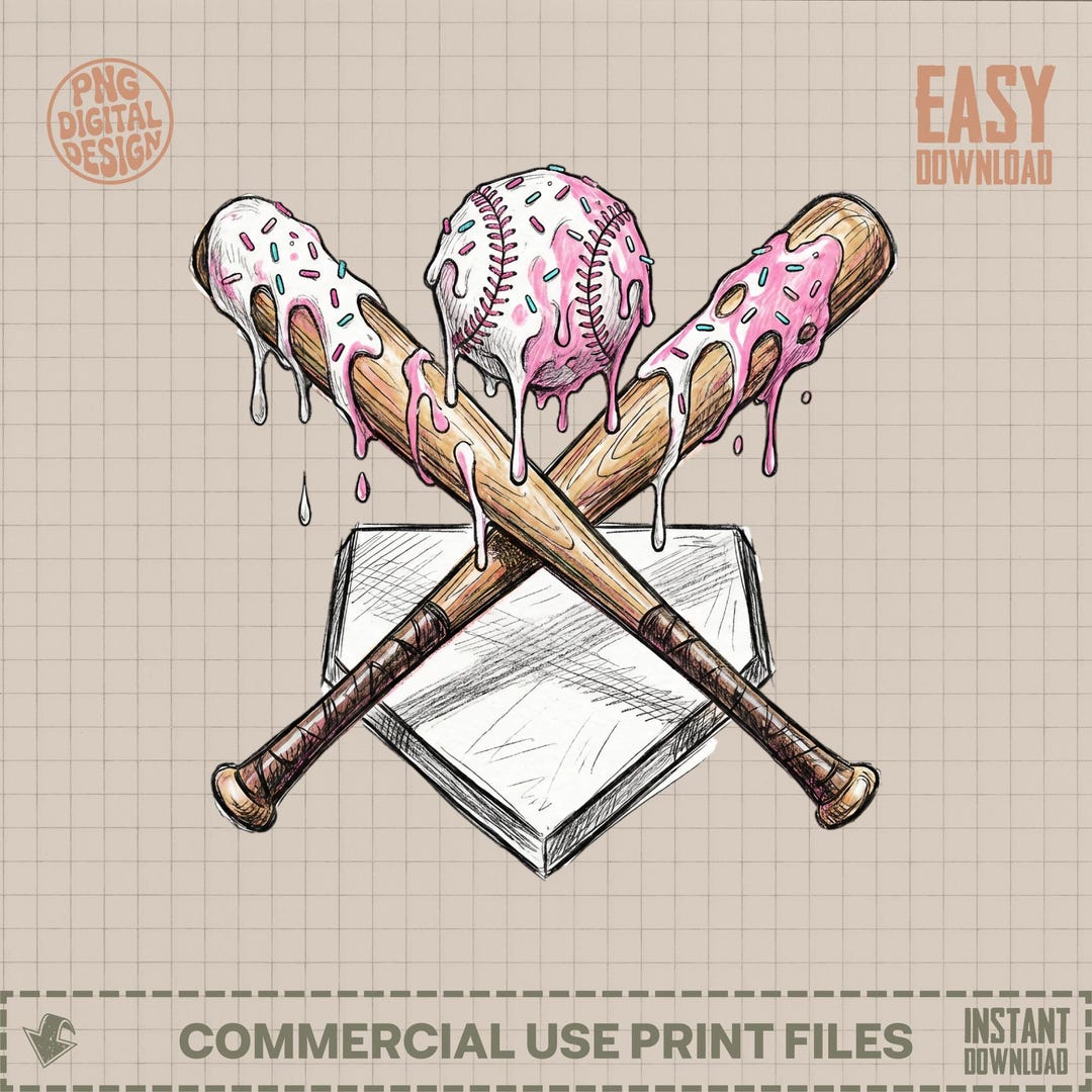 Baseball Donut PNG, Sports Digital Art (printable Download) - Etsy