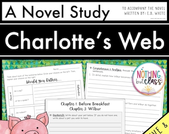 Charlotte’s Web Worksheets - Etsy
