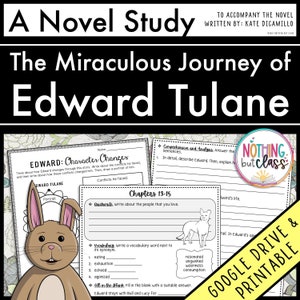 The Miraculous Journey of Edward Tulane Novel Study Unit | Literature ...