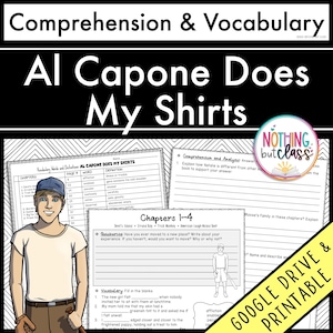 Al Capone Does My Shirts | Comprehension and Vocabulary by Chapter ...
