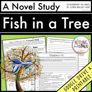 Fish in a Tree Novel Study Unit | Literature Guide | Comprehension ...
