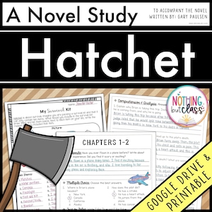 Hatchet Novel Study Unit | Literature Guide | Comprehension Worksheets ...
