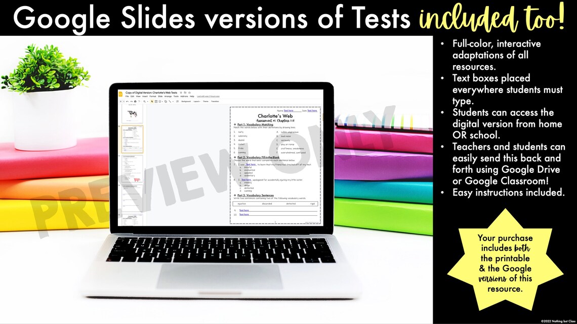 Charlotte's Web Tests | Quizzes | Assessments - Etsy