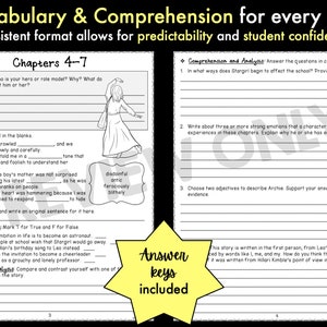 Stargirl Novel Study Unit | Literature Guide | Comprehension Worksheets ...