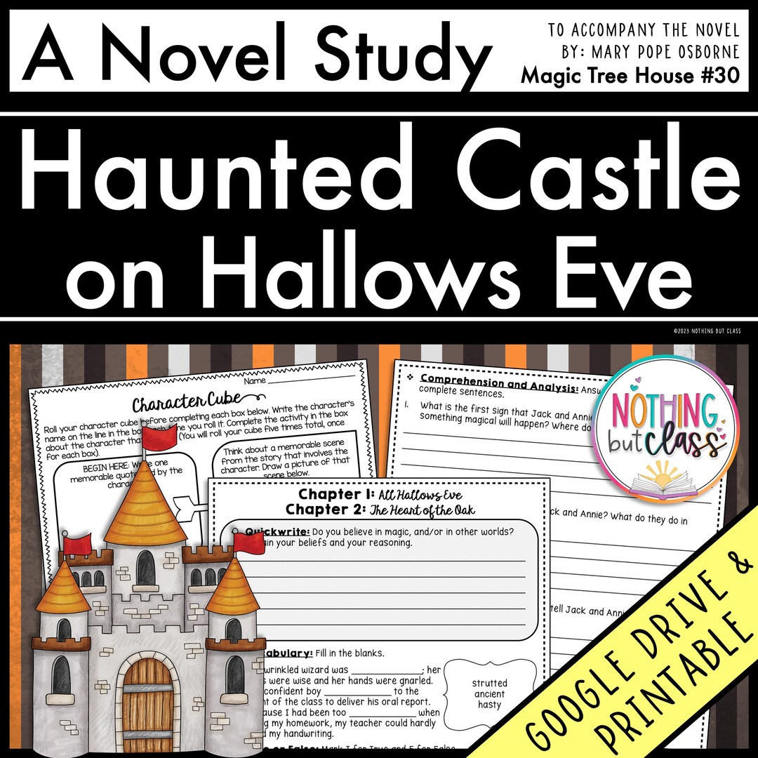 Haunted Castle on Hallows Eve Novel Study Unit | Literature Guide ...