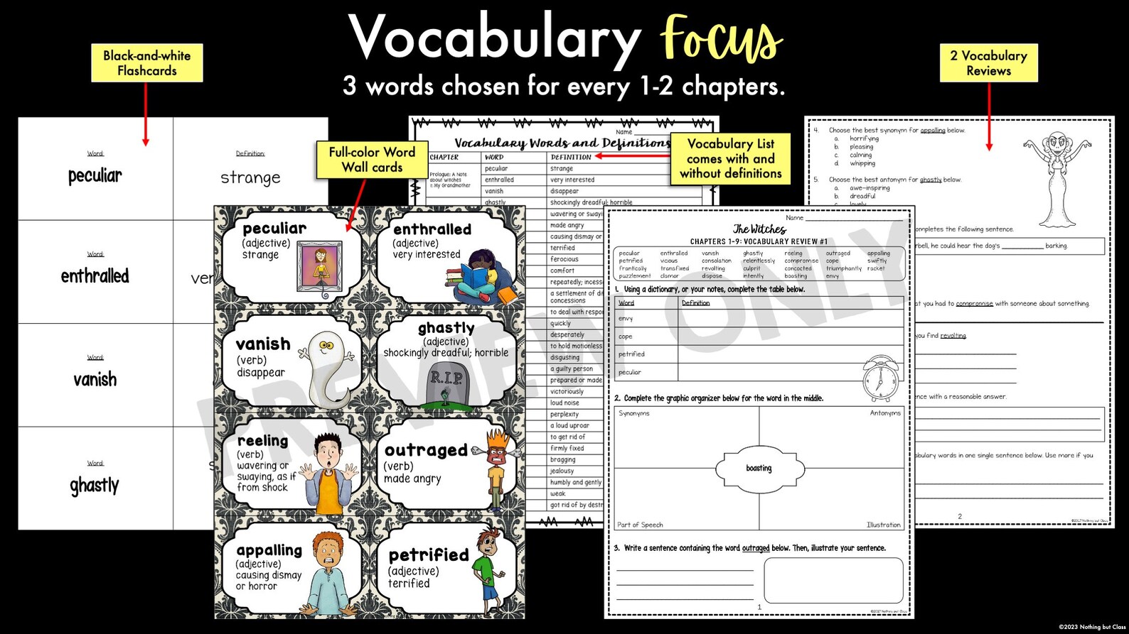 The Witches Novel Study Unit | Literature Guide | Comprehension ...