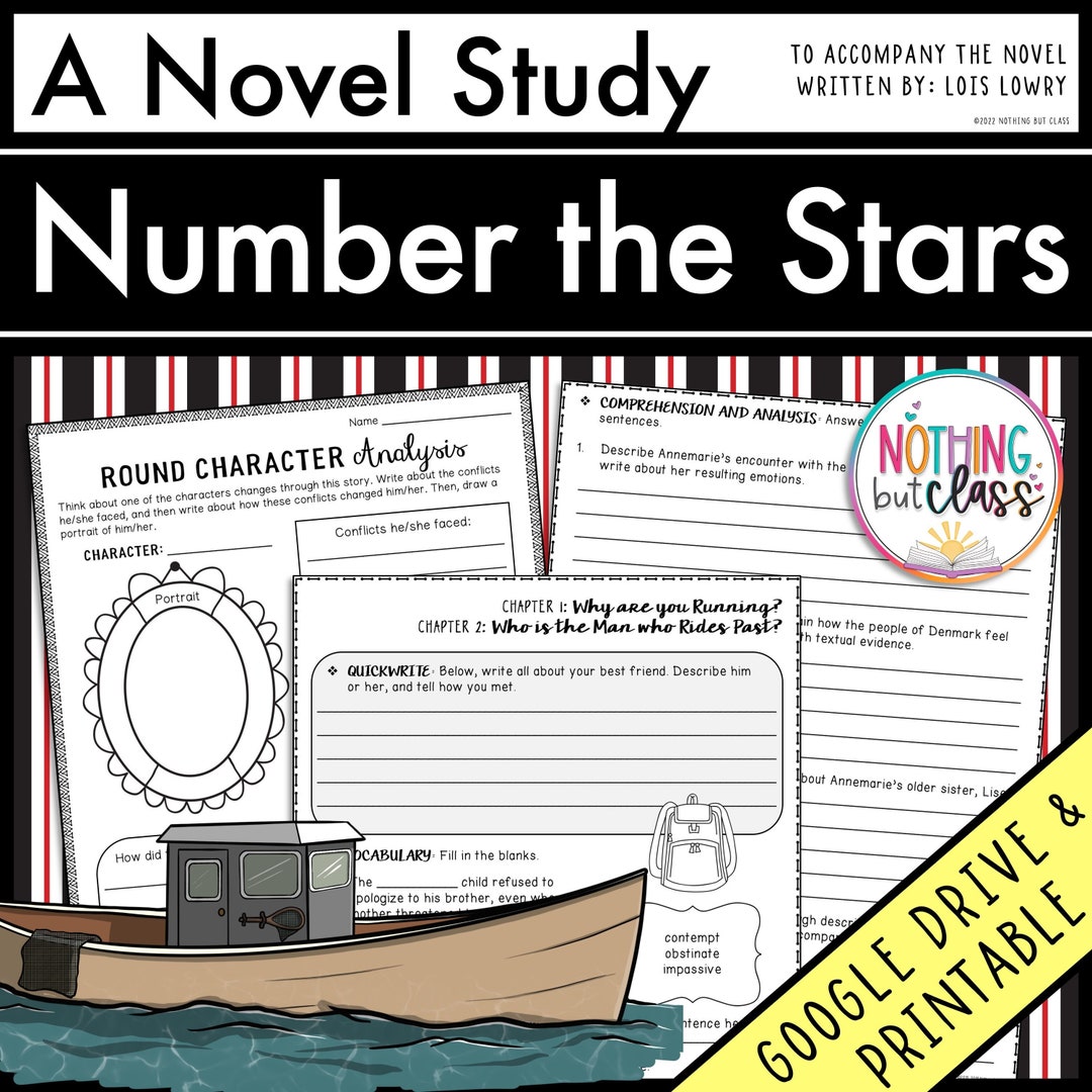 Number the Stars Novel Study Unit | Literature Guide | Comprehension ...