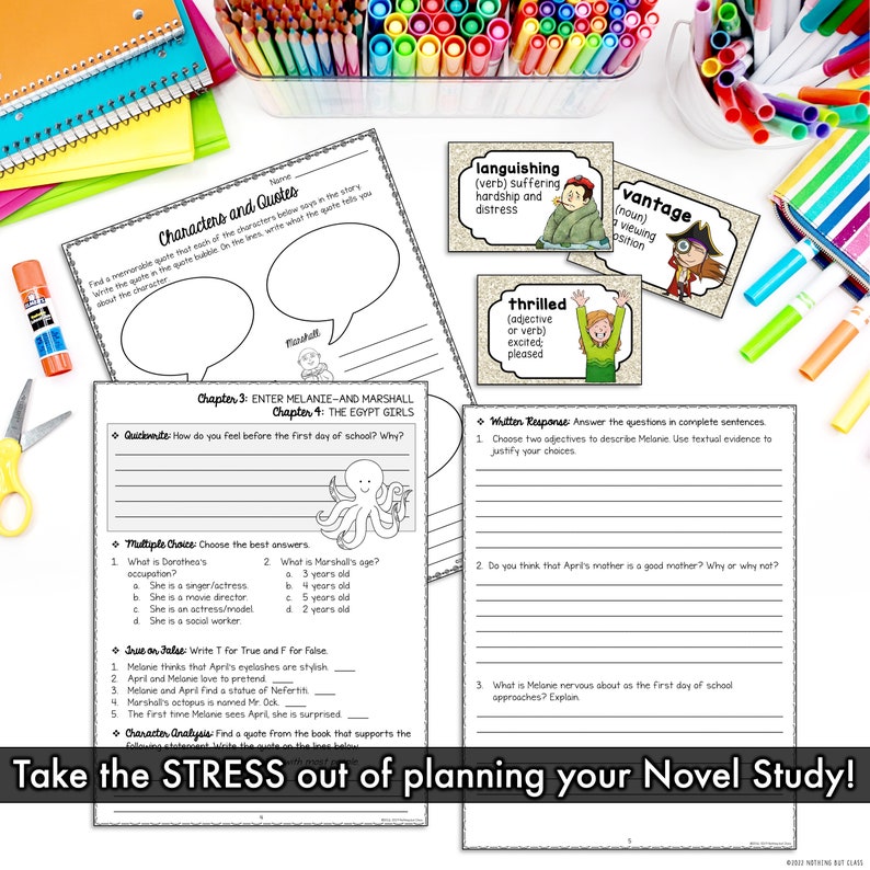 The Egypt Game Novel Study Unit | Literature Guide | Comprehension ...