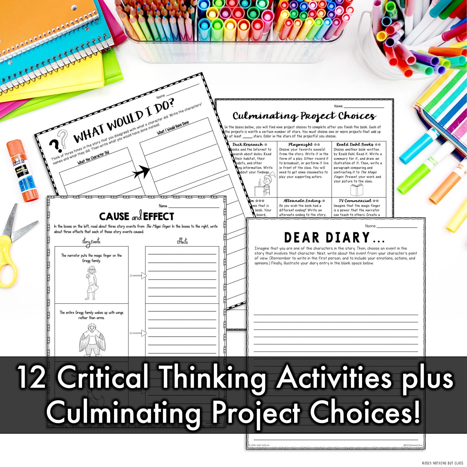 The Magic Finger | Reading Response Activities and Projects | Resources ...