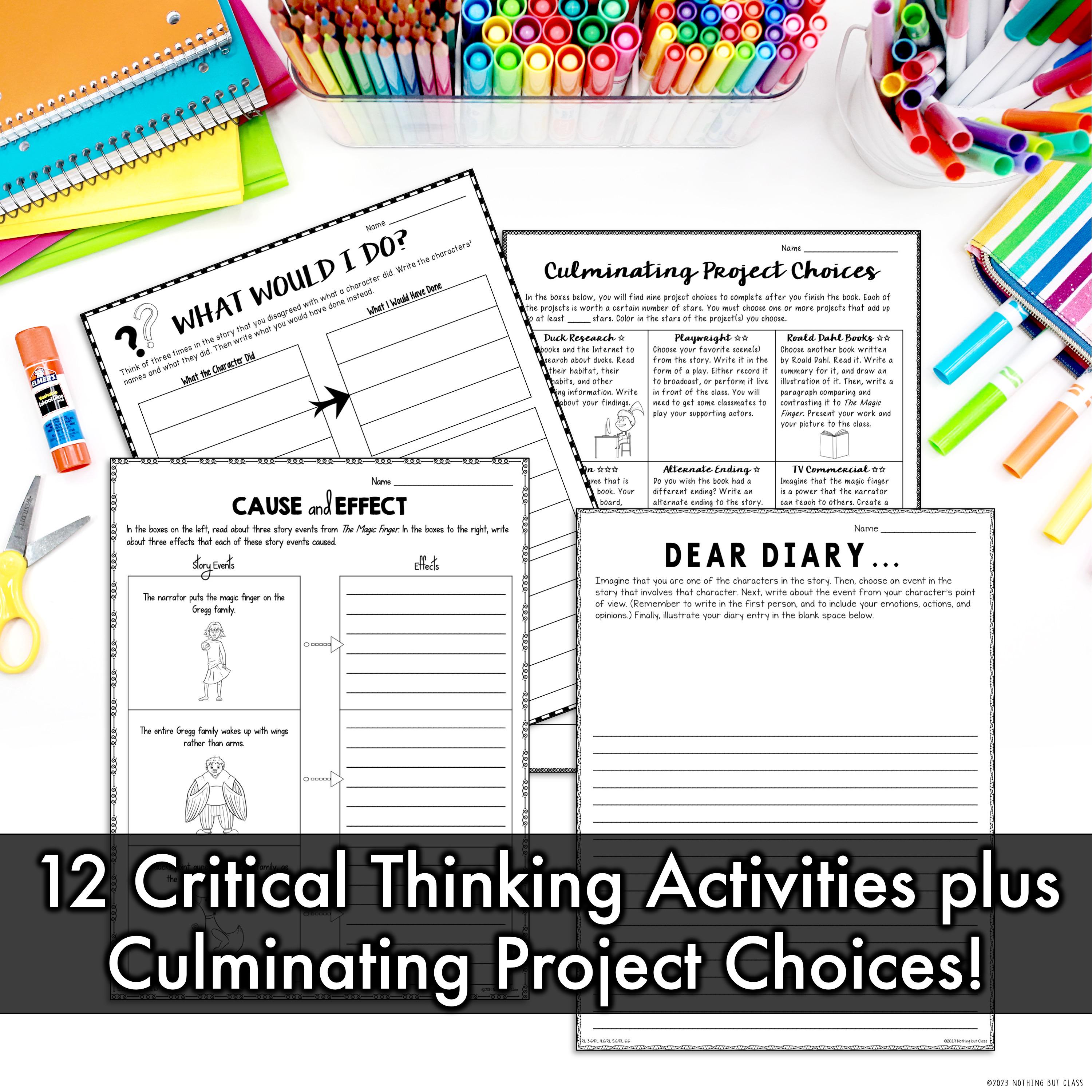 The Magic Finger | Reading Response Activities and Projects | Resources ...