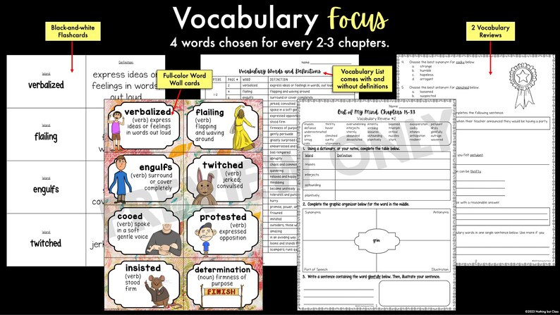 Out of My Mind Novel Study Unit | Literature Guide | Comprehension ...