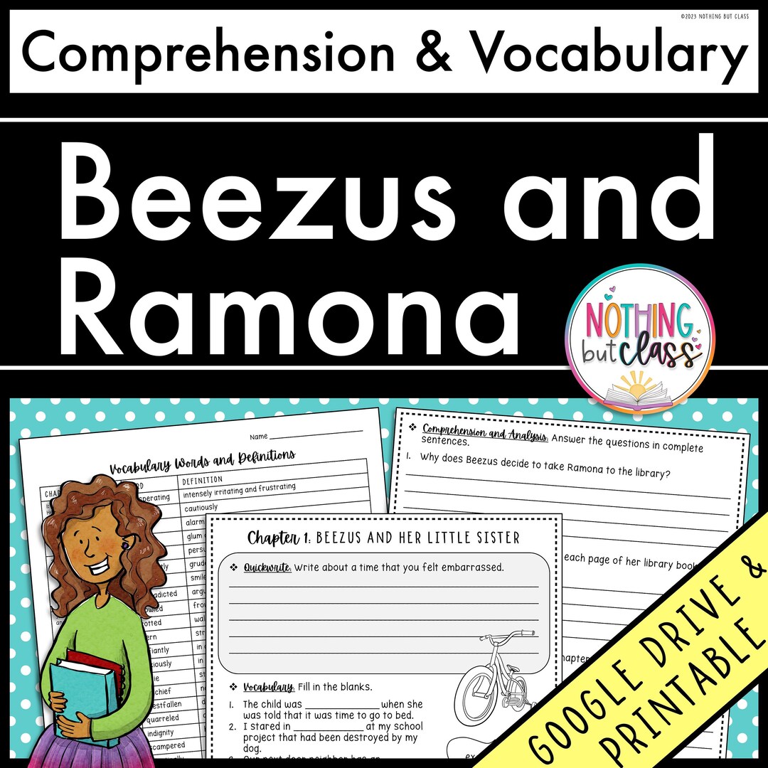 Beezus and Ramona | Comprehension and Vocabulary by Chapter | Guided ...